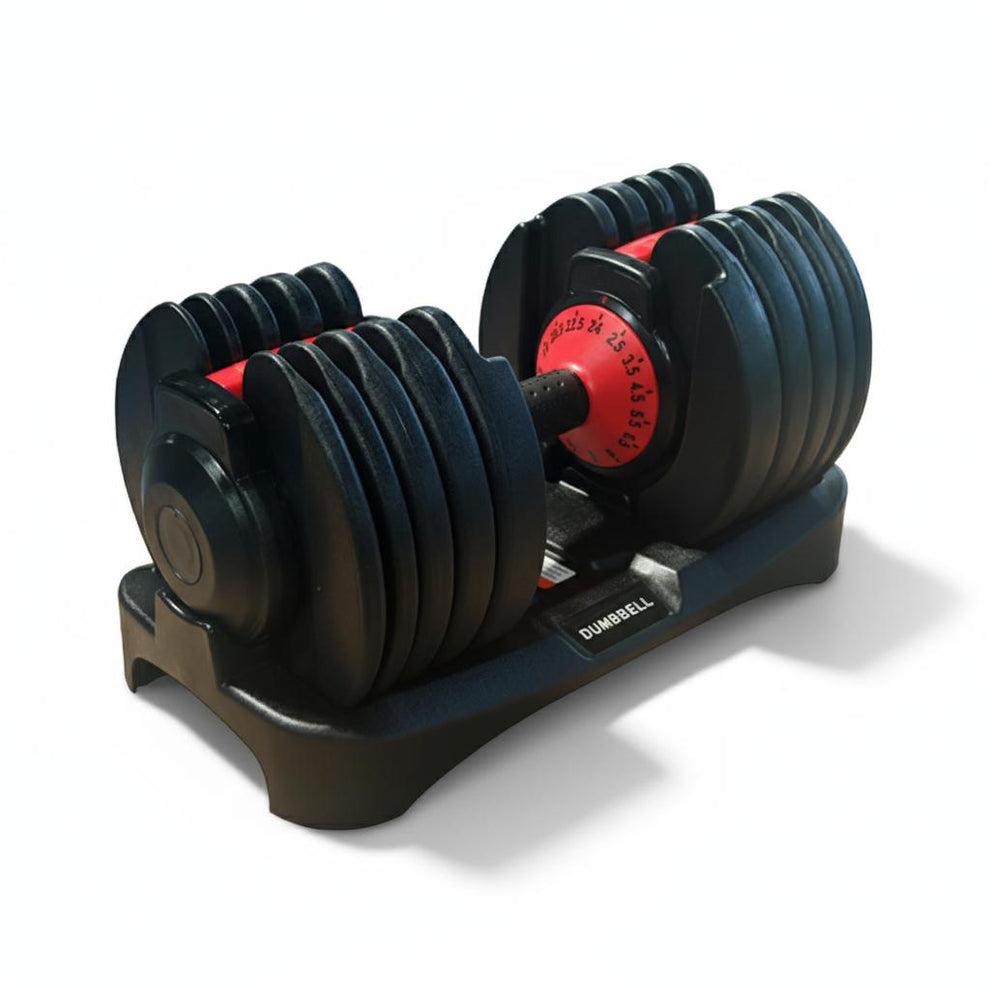 24kg Quick Dial Adjustable Dumbbells | 15-in-1 Dumbbell Set – Muscleiq