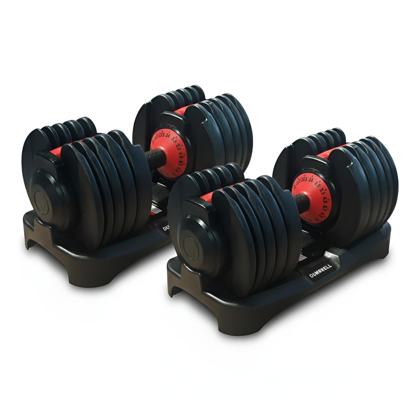 24kg Quick Dial Adjustable Dumbbells | 15-in-1 Dumbbell Set – Muscleiq