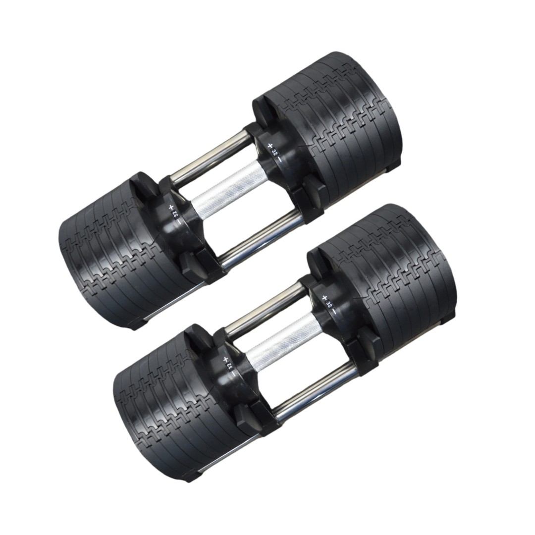 32kg Adjustable Dumbbell Set | 2kg Increments – Muscleiq