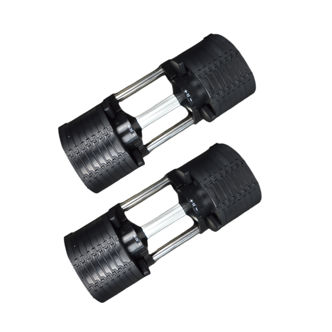 32kg Adjustable Dumbbell Set | 4kg Increments – Muscleiq