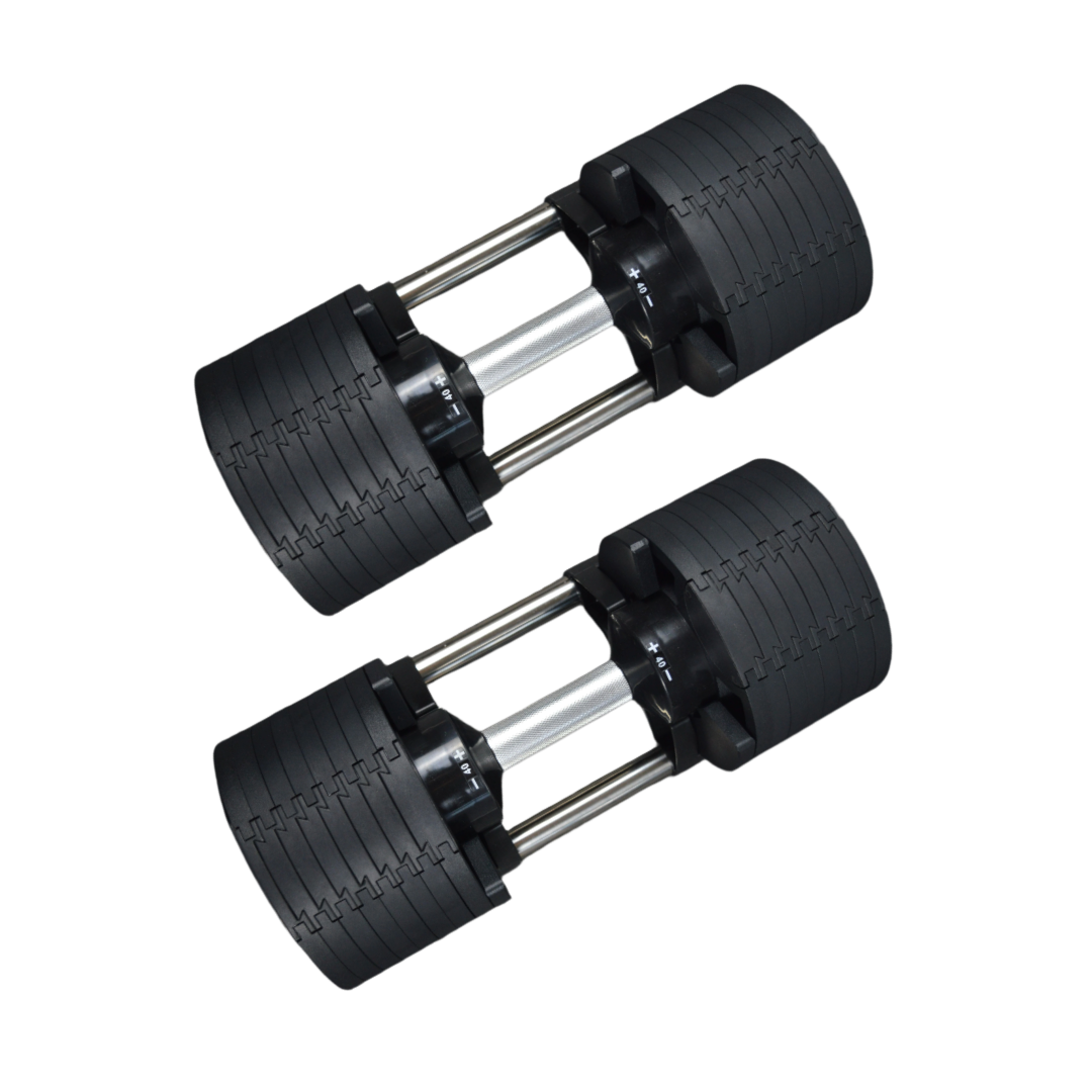 40kg Adjustable Dumbbell Pair 4kg Increments – Muscleiq